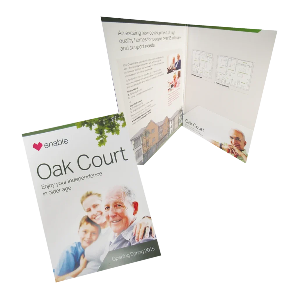 A4 Folder with glued pocket (capacity spine) – ProntaPrint